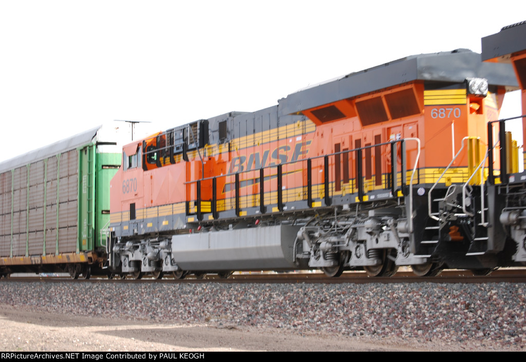 BNSF 6870 #2 behind her Sister BNSF 6835.